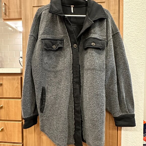 Free People | Jackets & Coats | Free People Ruby Jacket Washed Black ...